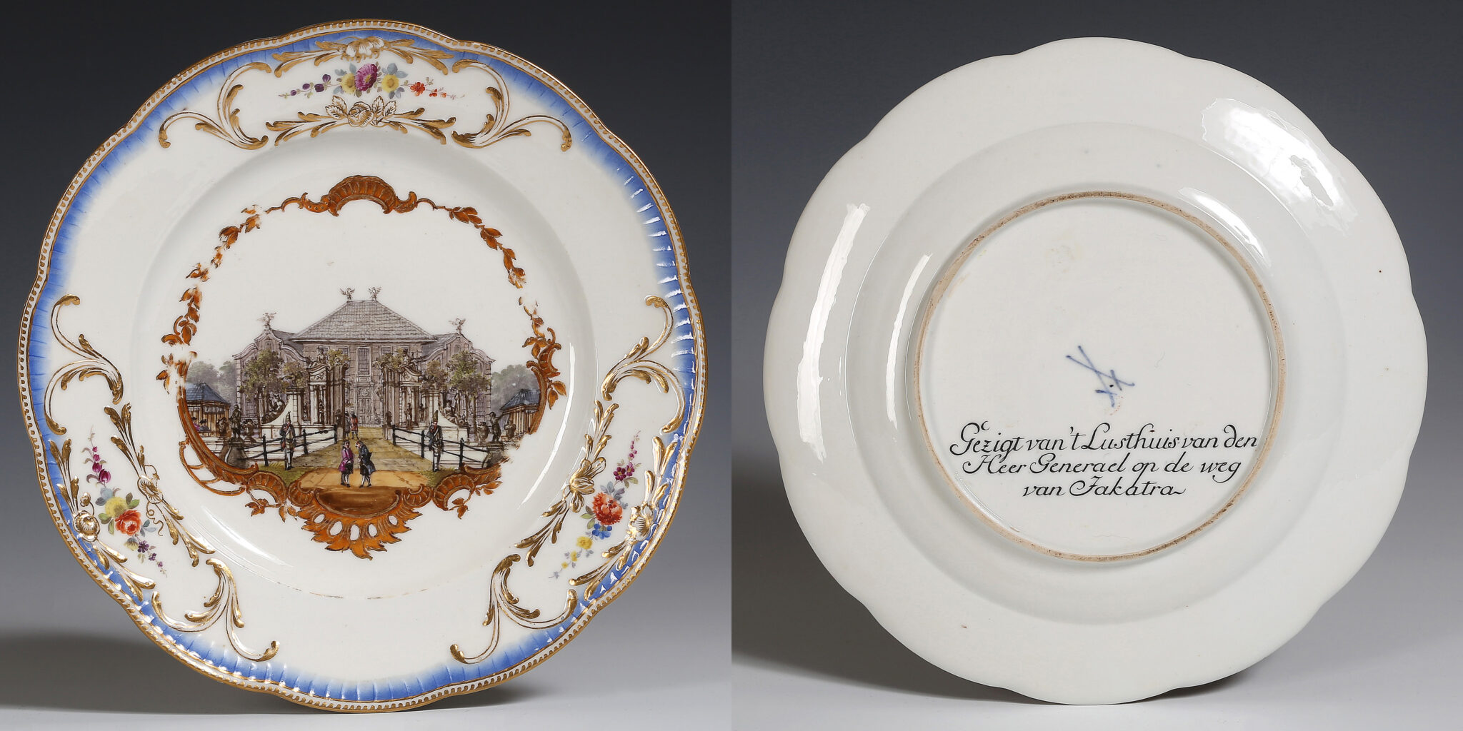 SIX MEISSEN PLATES WITH VIEWS OF JAVA FROM THE STADHOLDER SERVICE ...